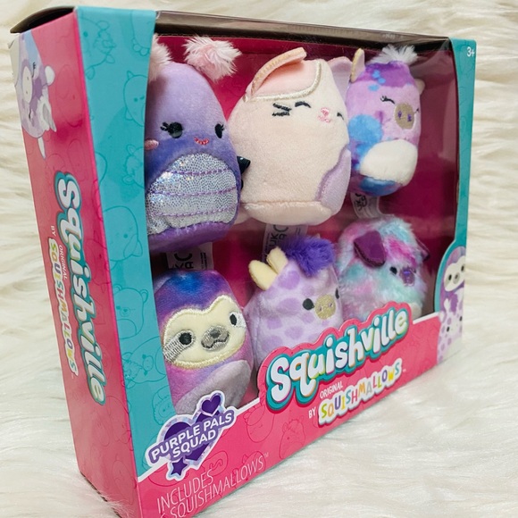 Squishmallows | Toys | Squishville 2 Insquishmallows 6 Pack Purple Pals ...